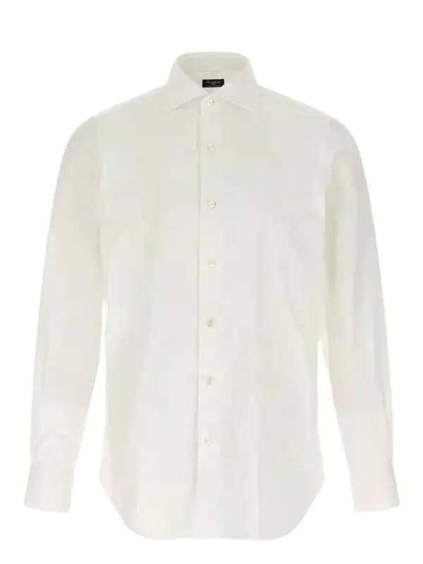 FINAMORE 1925 Mother-of-pearl Button Napoli Shirt - White