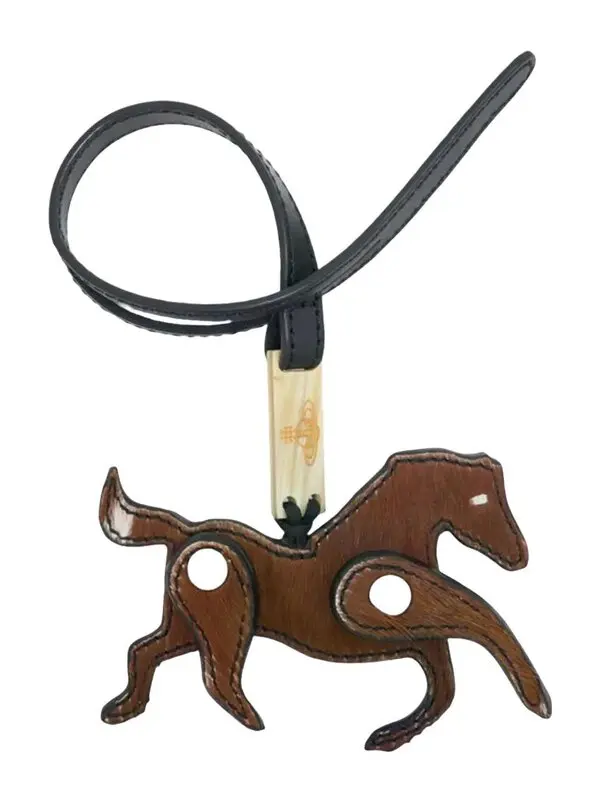 VIVIENNE WESTWOOD Horse Charm Keyring - Brown