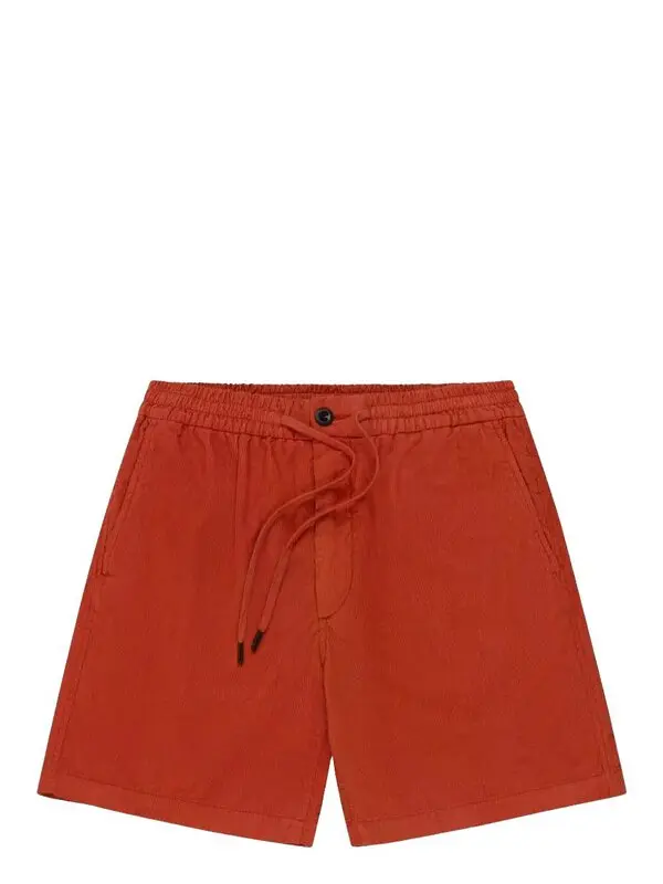 SLOWEAR Regular Fit Velvet Shorts - Orange