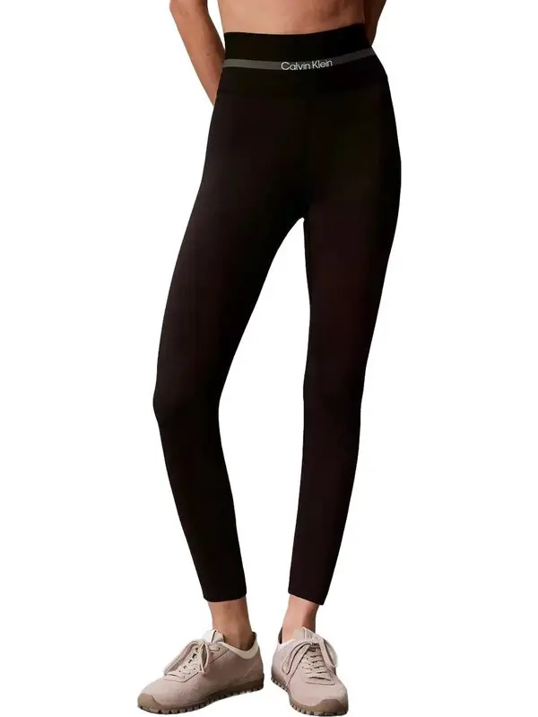 Calvin Klein Icon Logo-waistband Leggings - Black