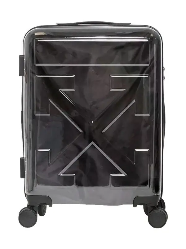 Off-White Arrows Trolley Luggage - White