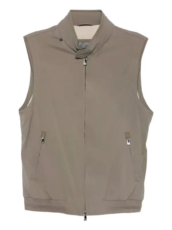 Corneliani Zip Sleeveless Gilet - Neutrals