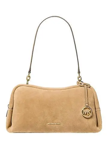 Michael Kors Cecily Medium Suede Shoulder Bag - Brown