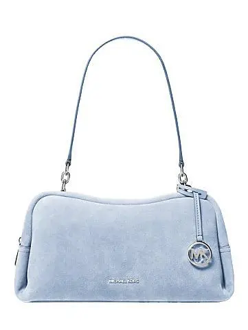 Michael Kors Cecily Medium Suede Shoulder Bag - Blue