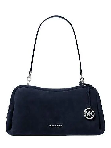 Michael Kors Cecily Medium Suede Shoulder Bag - Blue