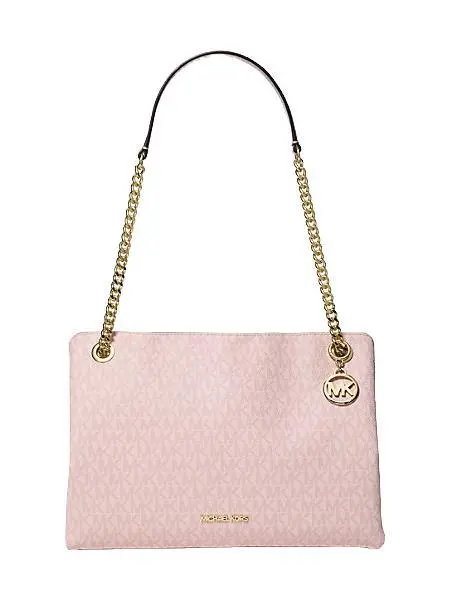 Michael Kors Medium Signature Logo Messenger Bag - Pink