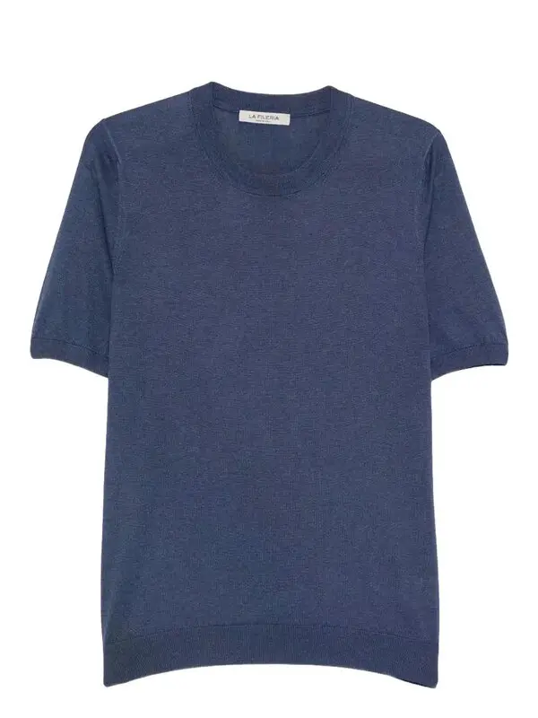FILERIA Crew-neck Short-sleeve T-shirt - Blue