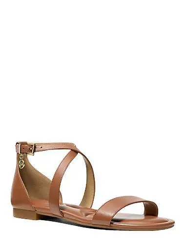Michael Kors Alexa Flex Leather Sandal - Brown