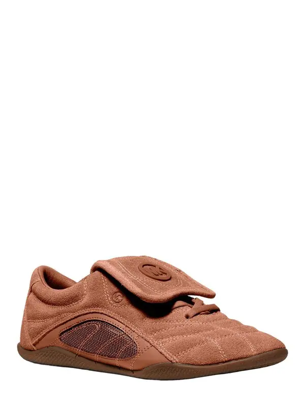 Michael Kors Kyler Suede And Mesh Trainers - Brown