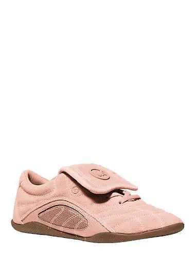 Michael Kors Kyler Suede And Mesh Trainer - Pink