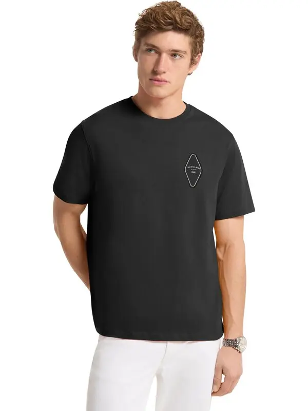 Michael Kors Graphic Logo Cotton T-shirt - Black