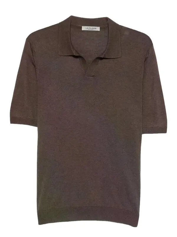 FILERIA Pointelle T-shirt - Brown