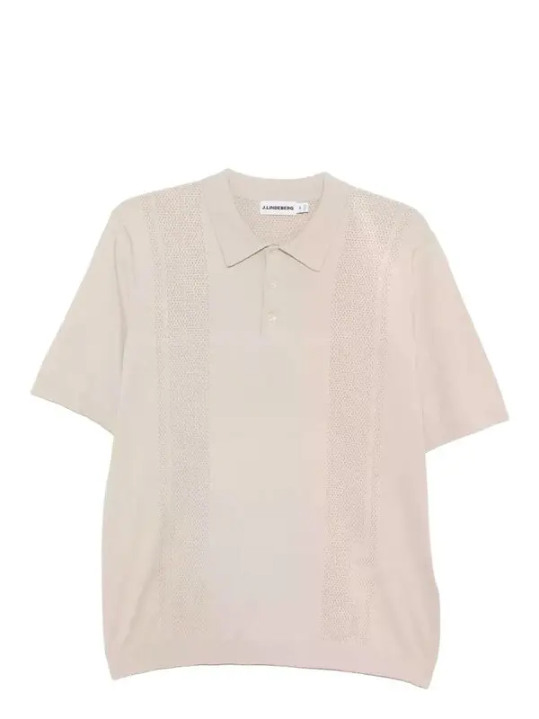J. Lindeberg Reymond Knitted Polo Shirt - Neutrals