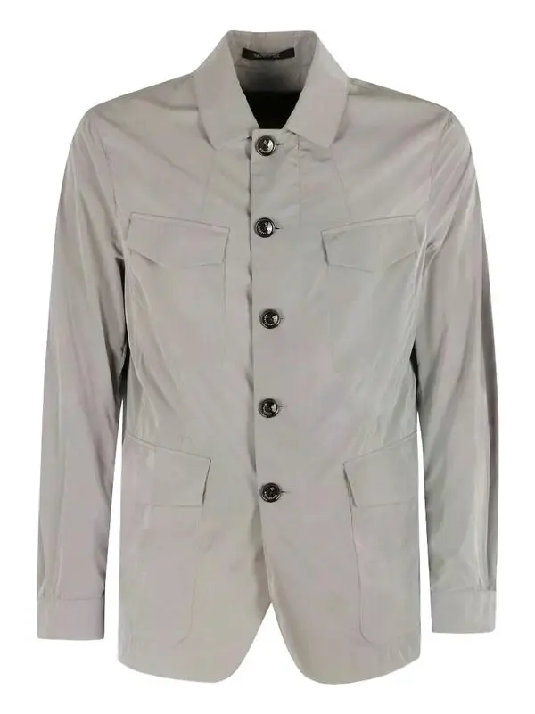 MONTECORE Flap-pocket Shirt Jacket - Grey