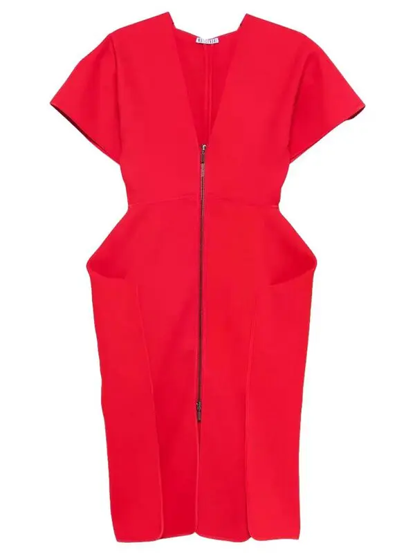 Maticevski Zip Midi Dress - Red