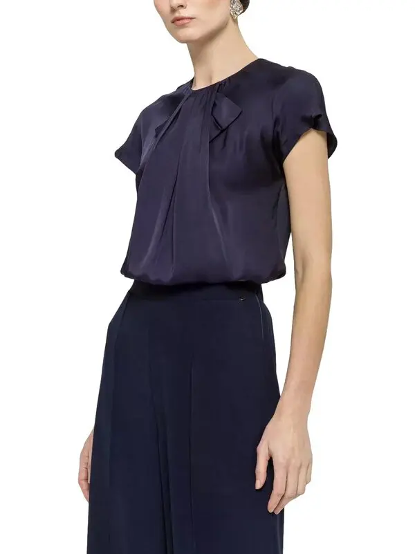 NISSA Pleated Blouse - Blue