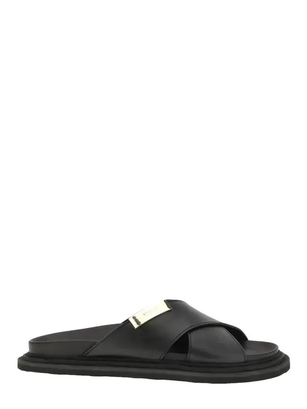 Moschino Criss-cross Sandals - Black