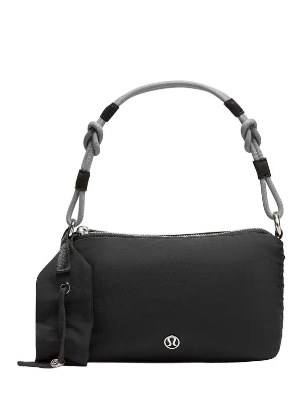 Lululemon Convertible Ruched Strap Crossbody Mini Bag - Black/asphalt Grey