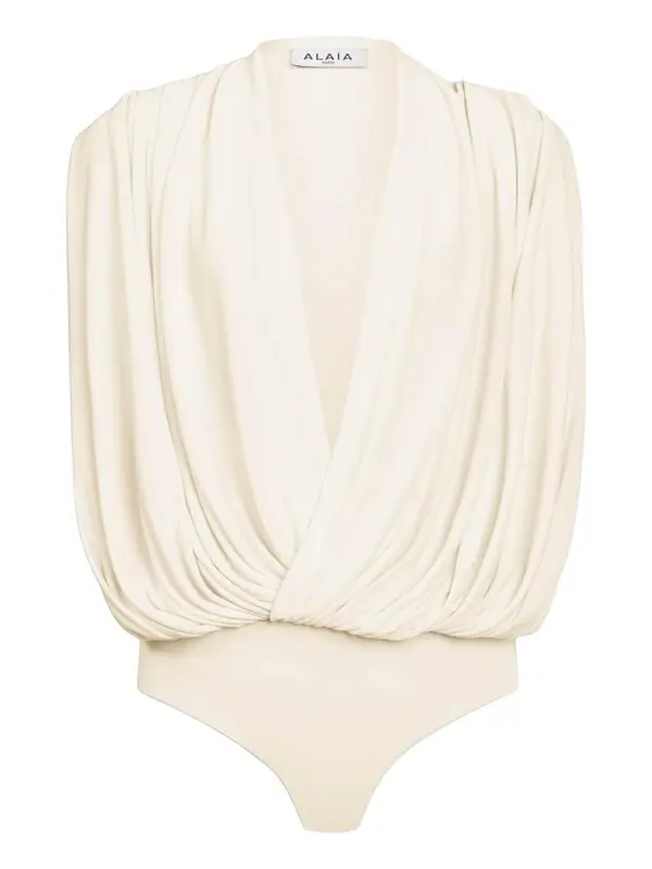 Alaïa Hooded Bodysuit - White