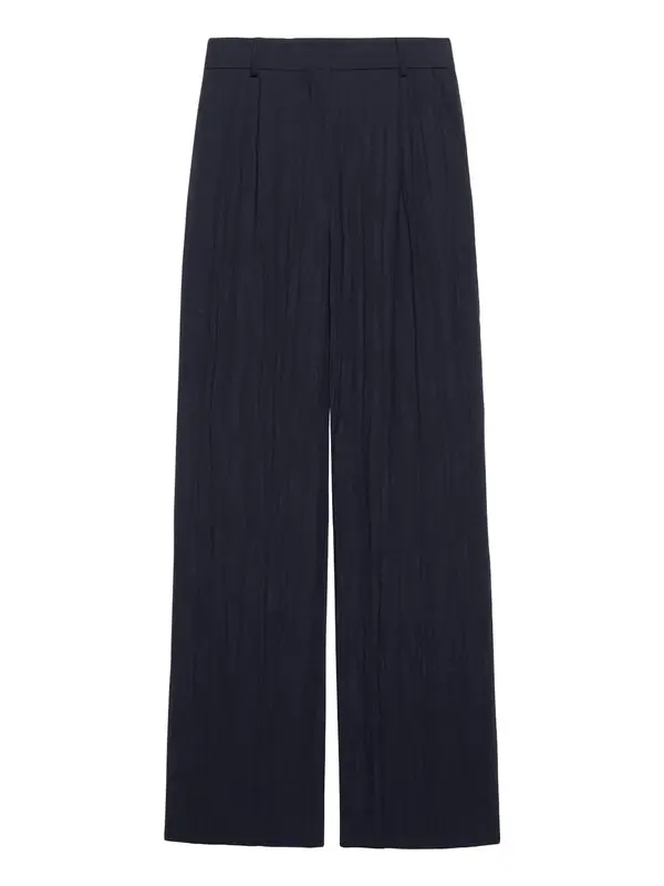 Max & Co. Pleated Wide Leg Trousers - Blue