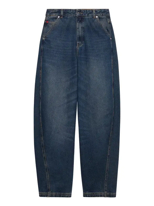Max & Co. Re-edit High-rise Barrel-leg Jeans - Blue