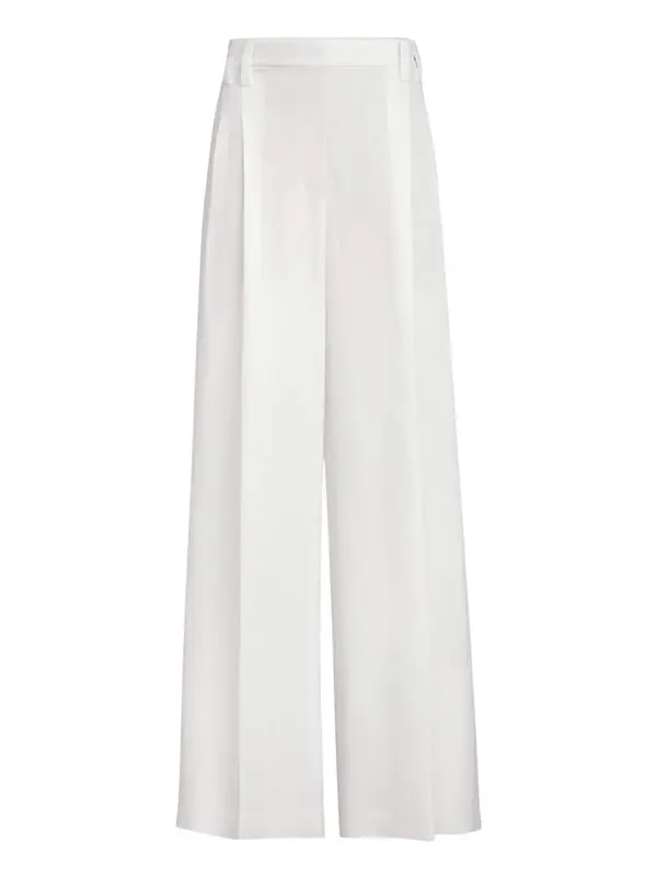Brunello Cucinelli Twill Wide-leg Trousers - Beige