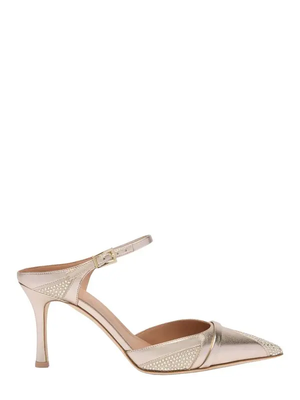 MALONE SOULIERS Uma 80 Mules - Metallic