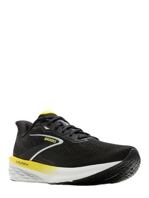 Brooks Launch Running Sneakers - Black/cyber Yellow/oyster
