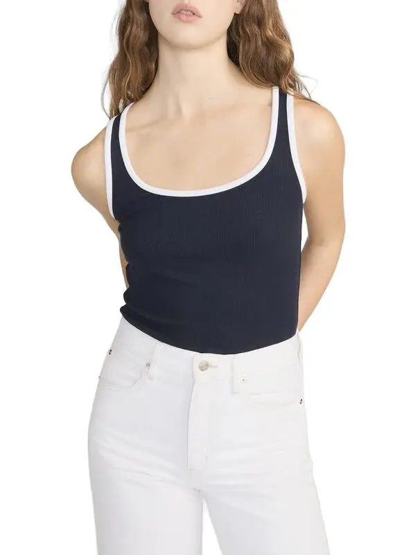 FRAME The Sporty Rib Tank - Navy