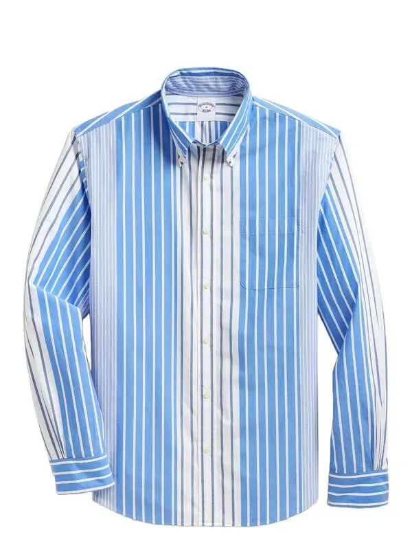 Brooks Brothers Friday Regular Fit Stripe Cotton Poplin Button-down Shirt - Funstripe