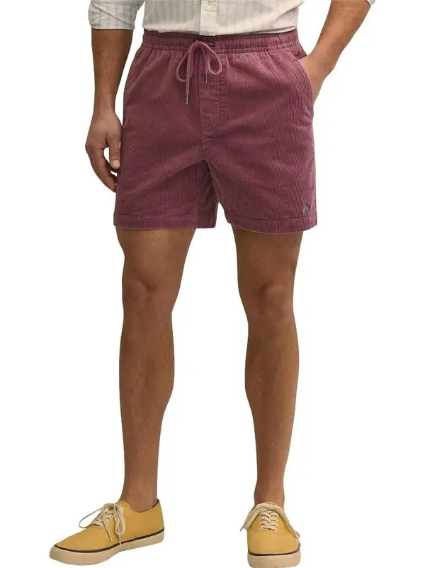 Brooks Brothers Corduroy Drawstring Shorts - Grape Nectar