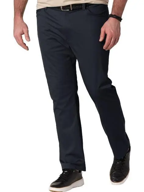 OAK HILL BY DXL Big & Tall Straight-fit 5-pocket Tech Pants - Anthracite