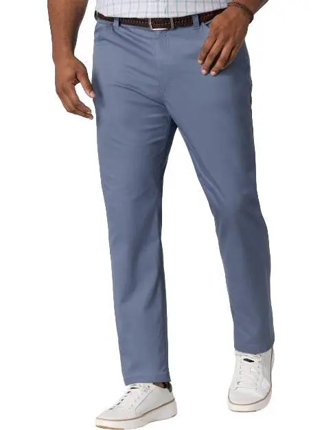 OAK HILL BY DXL Big & Tall Straight-fit 5-pocket Tech Pants - Flint Stone