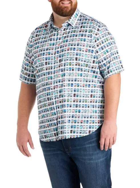 ROBERT GRAHAM DXL Big & Tall Paradis Portal Print Sport Shirt - Multi