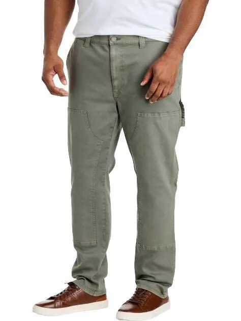 TRUE NATION BY DXL Big & Tall Reinforced Tapered-fit Carpenter Jeans - Castor Olive