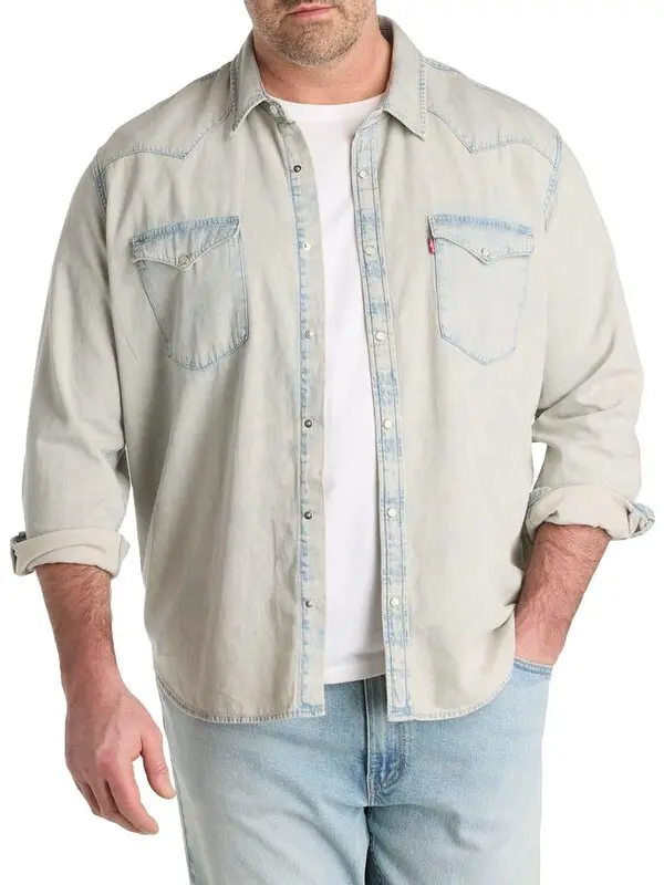 LEVI'S Big & Tall Classic Western Shirt - Early Rise Lightwash