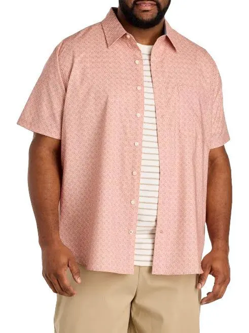 NAUTICA Big & Tall Geometric Print Sport Shirt V2 - Ashrose