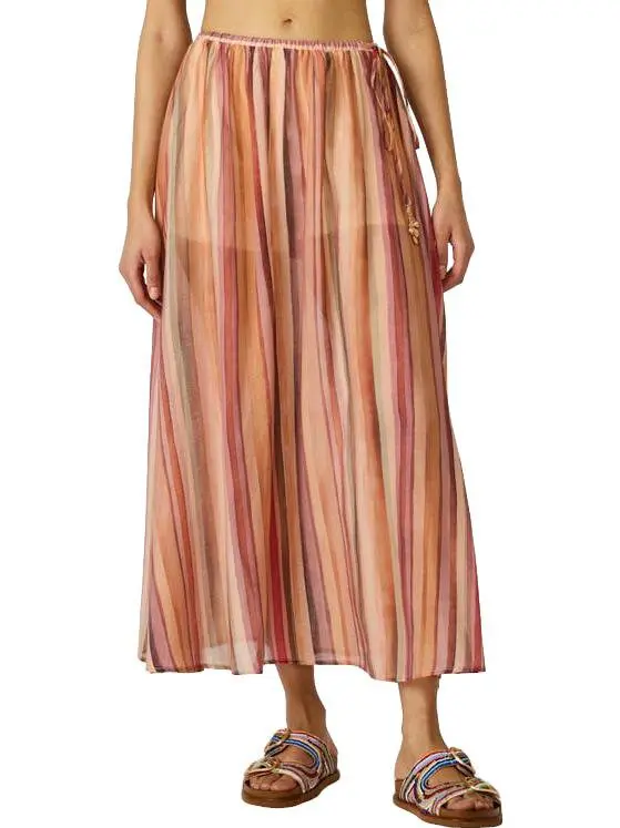 Steve Madden Shilloh Stripe Midi Skirt - Stripe Multi