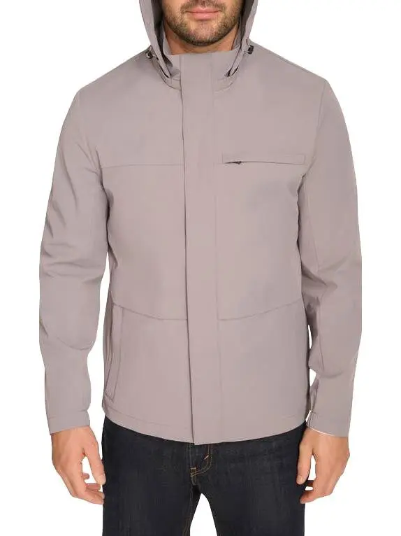 Cole Haan Hooded Windbreaker Jacket - Grey