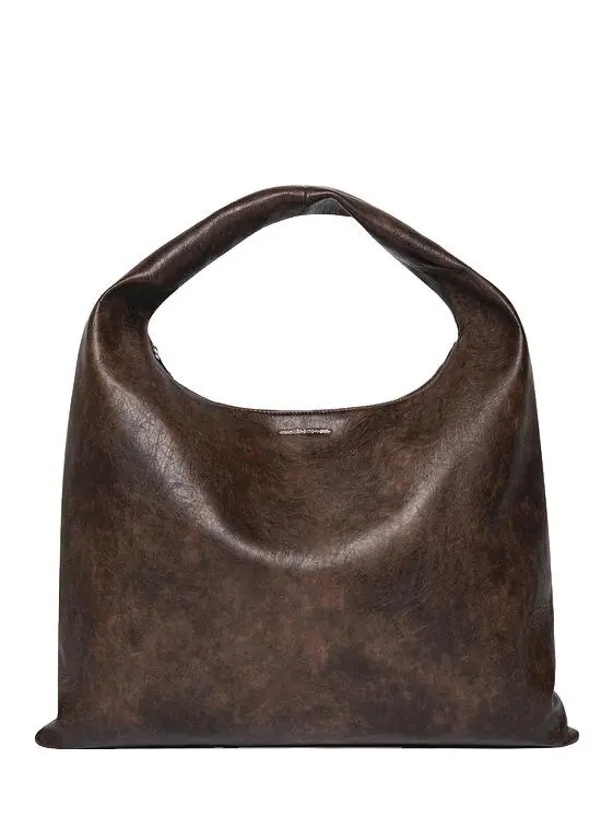 Manière De Voir Aubin Vintage Leather Hobo Bag - Brown