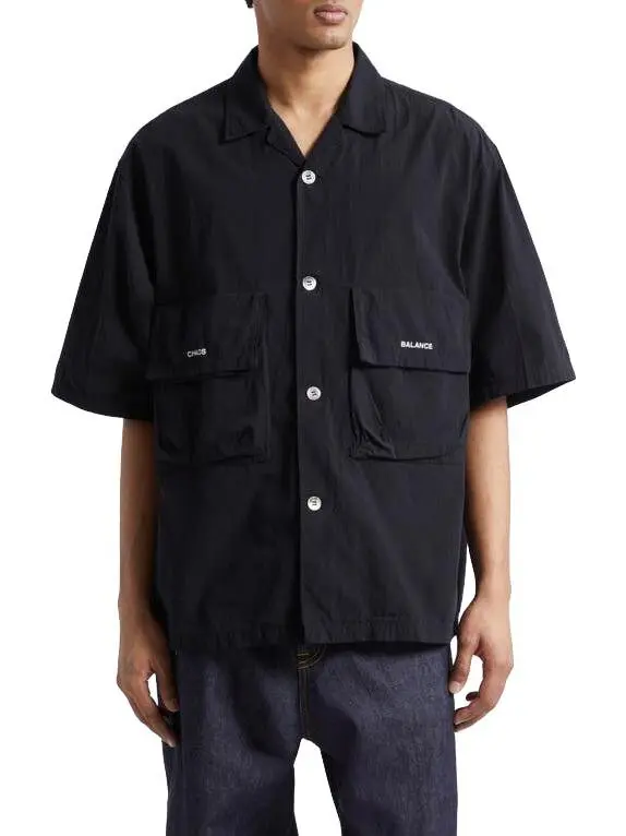 UNDERCOVERISM Oversize Cotton Utility Shirt - Black