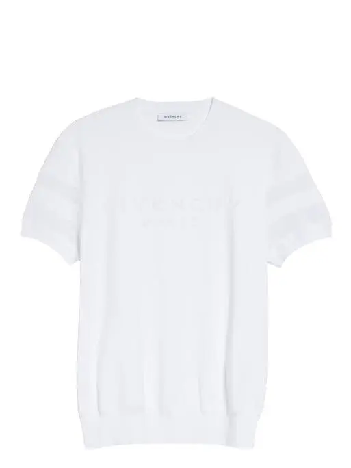 Givenchy Short Sleeve Logo Sweater - White