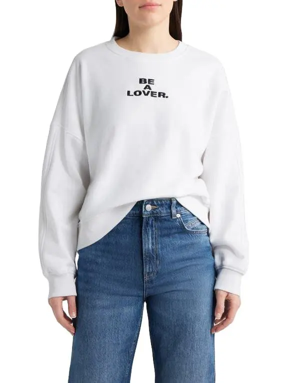 Hugo Boss Stretch Cotton Graphic Sweatshirt - White