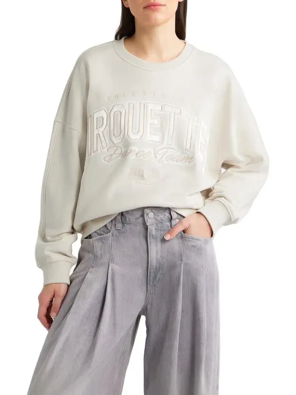 Hugo Boss Embroidered Crewneck Sweatshirt - Open White