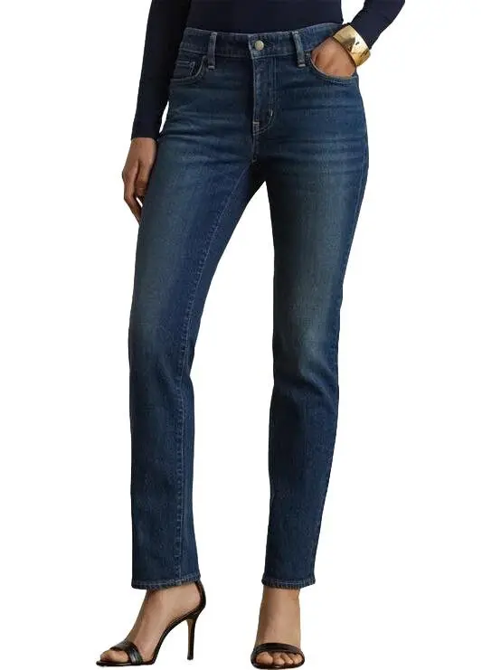 Ralph Lauren Mid-rise Ankle Straight-leg Jeans - Marina Wash Blue