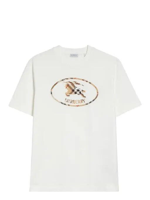 Burberry Seth Ekd Stamp T-shirt - Chalk