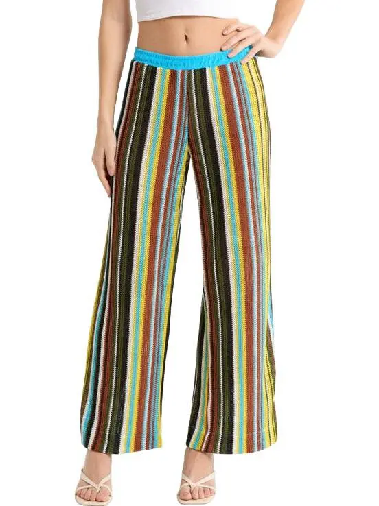 Staud Ali Open Stitch Stripe Pants - Skate Stripe
