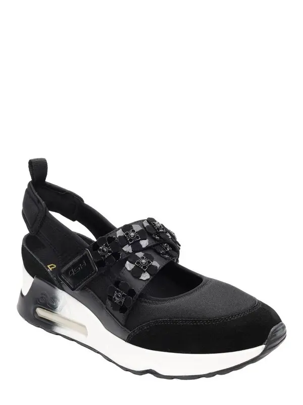 Ash Lotus Wedge Sneaker - Black