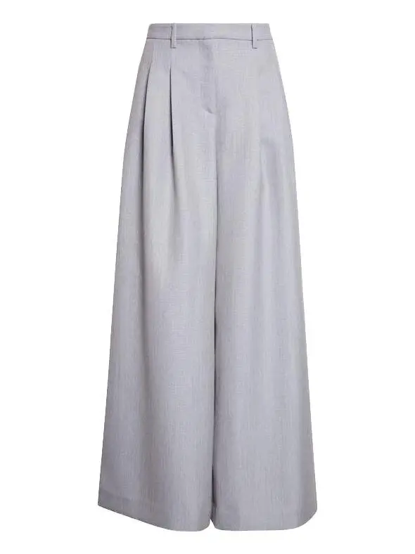 TWP Avery Wool Wide Leg Pants - Halogen Blue