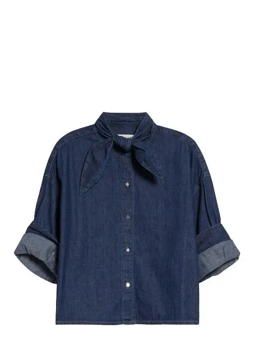 TWP Tie Nonstretch Denim Shirt - Dark Stone